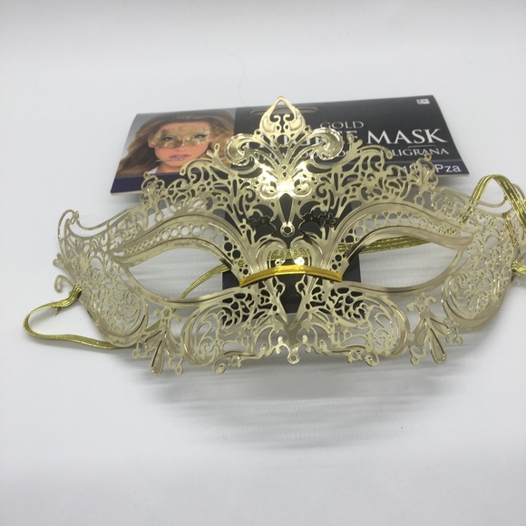 Accessories | Gold Metal Masquerade Mask | Poshmark